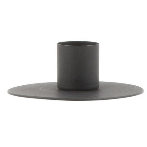 Små sorte metal lysestager til kronelys og bedelys - Køb her