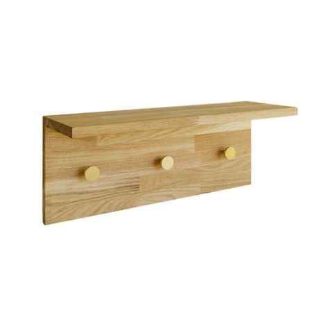 42 og 70 cm lang knagerække med hylde - Køb her