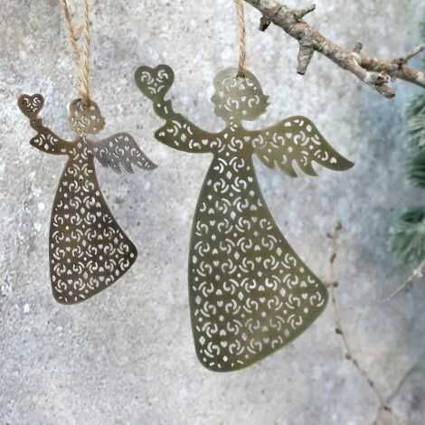 Køb smukke engle til pynt og dekoration i messing her